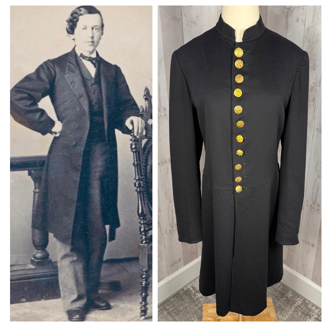 1900s Edwardian Mens Regency Tailcoat Frock Coat~inky Black Antique ...