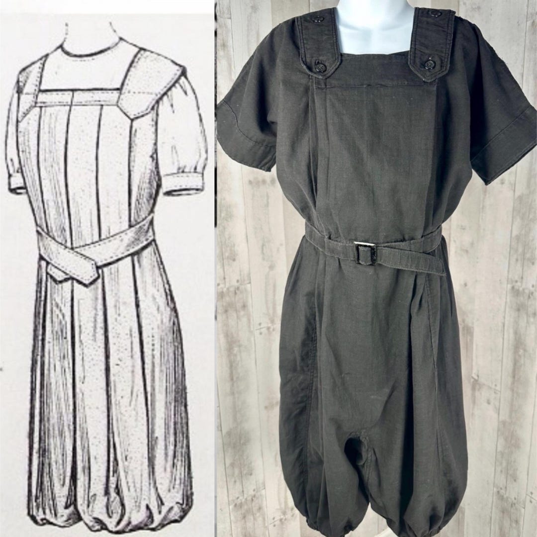 A Rare 1910s Gym Suit ~ Antique Childrens/toddler/youth Jumpsuit ...