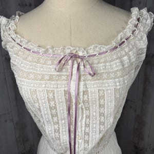 1910s Edwardian Petticoat / Slip Underlayer Dress~antique Lace White ...