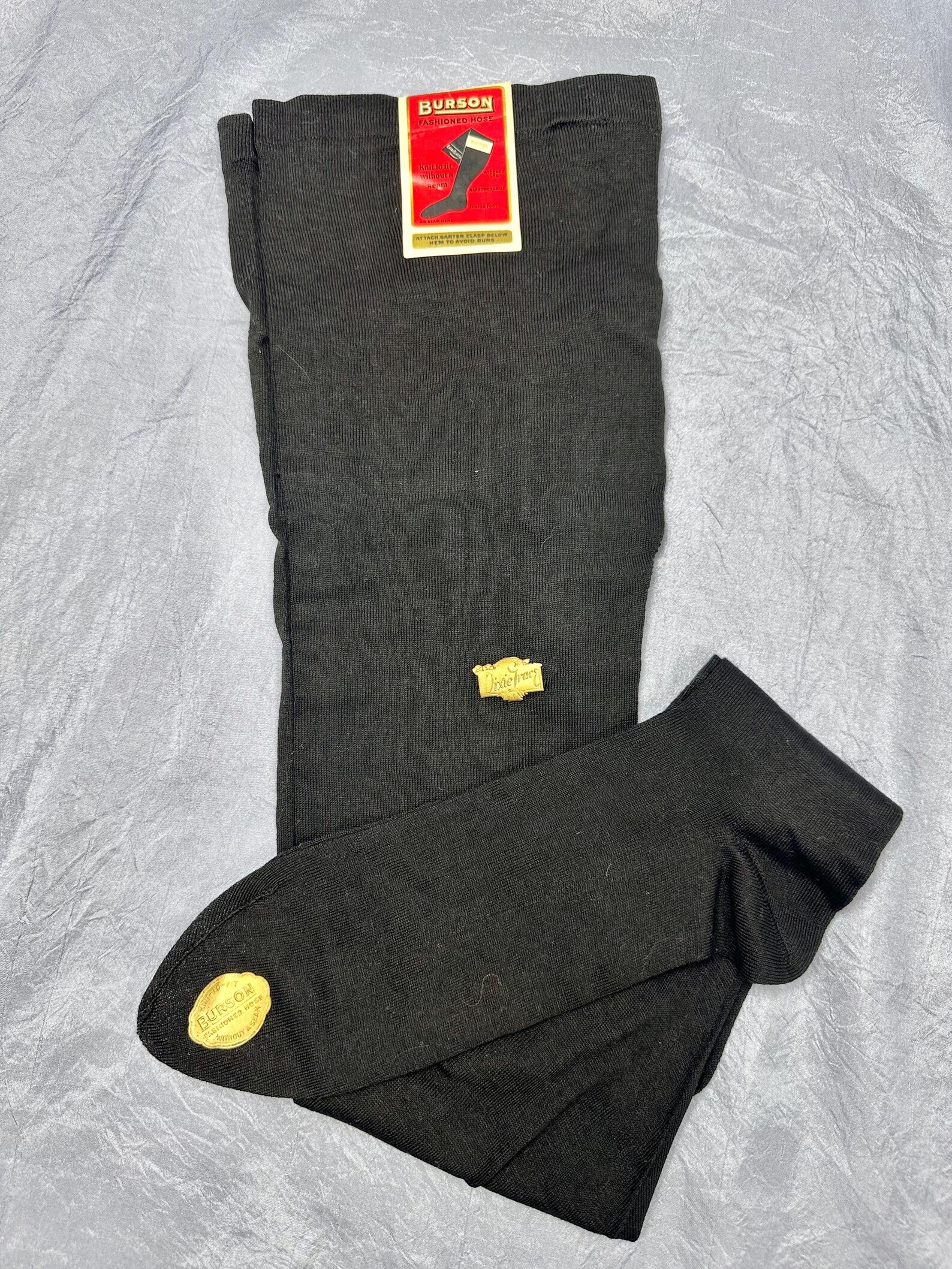 1910s NOS Pair Edwardian Stockings ~ Deadstock Antique Black/brown ...