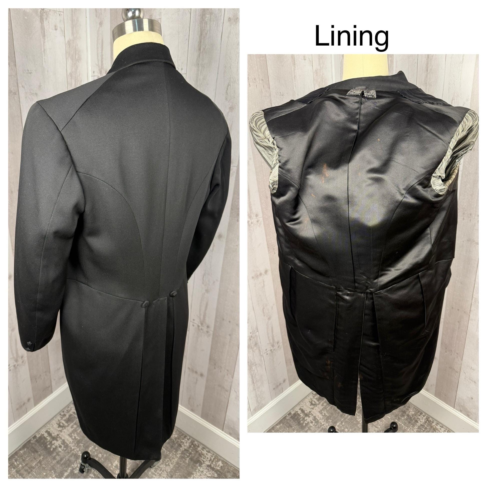 1910s Authentic Edwardian Tuxedo Coat Tails Jacket Unisex/mens 42 ...