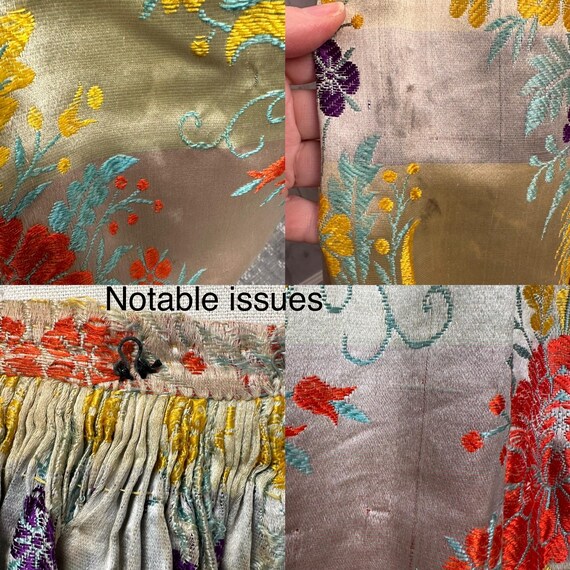 1890s Antique SKIRT - Antique Victorian Rainbow Silk … - Gem