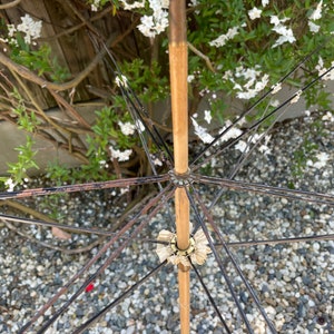1910s Edwardian Parasol Metal Spine/skeleton W/burlwood Handle ...