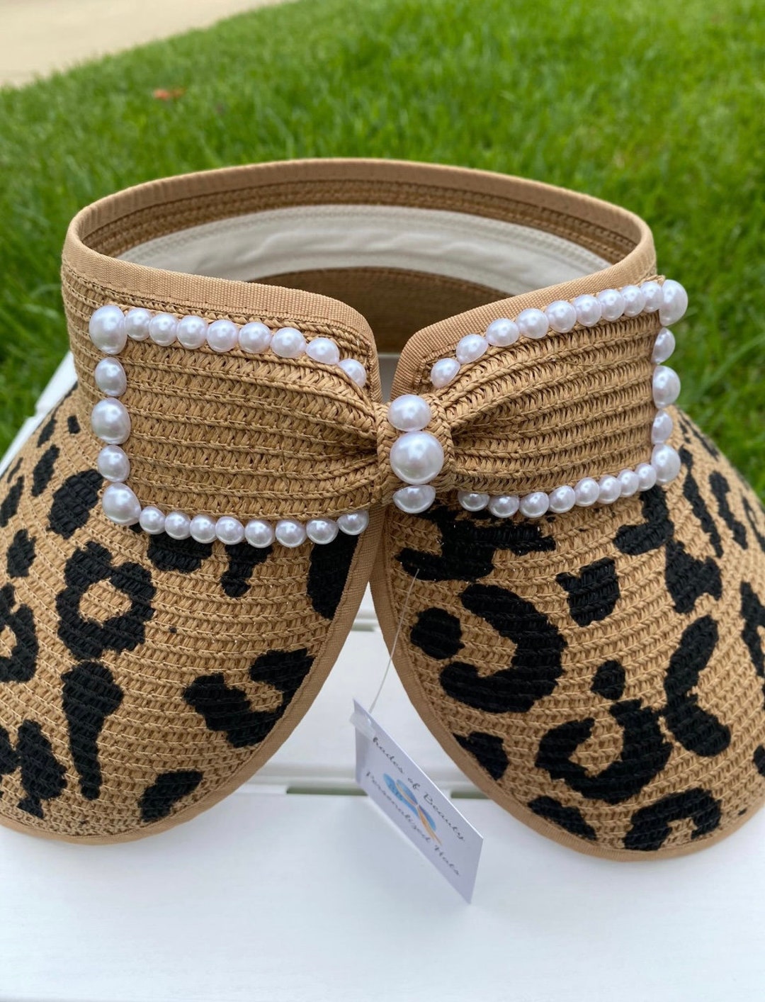 Foldable Visor With Pearls - Etsy