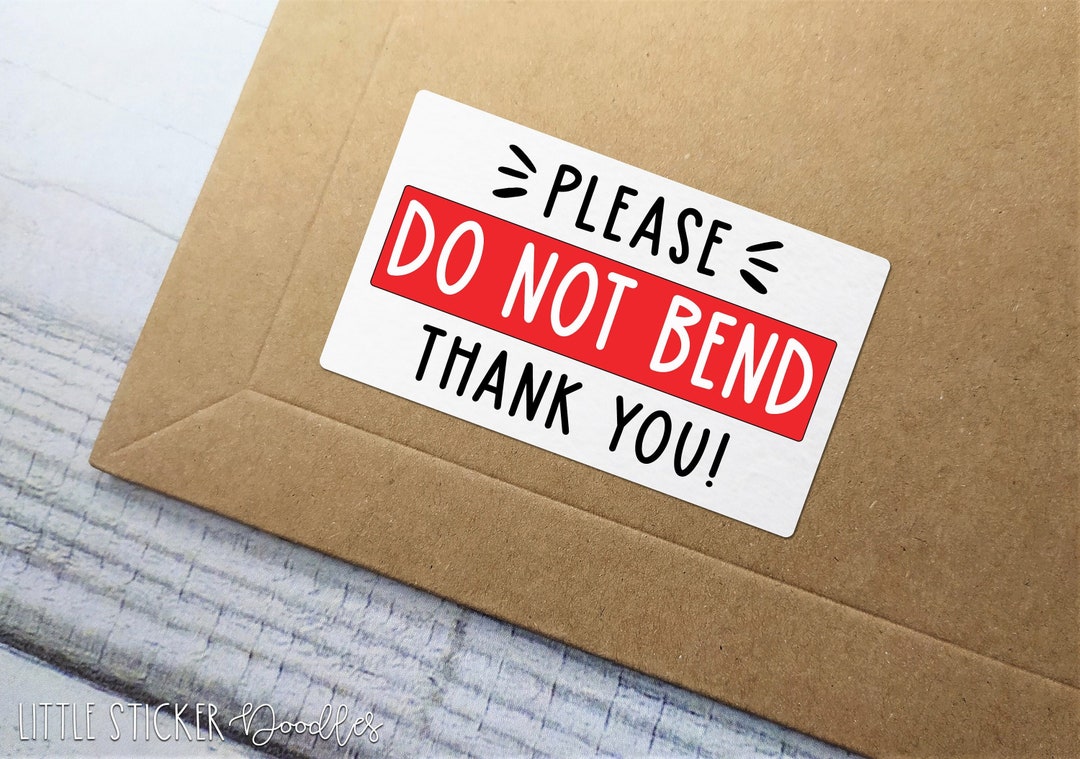 Please Do Not Bend Labels, Handle With Care Packaging Stickers, Do Not ...
