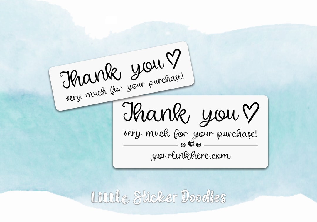 Thank You for Your Purchase Stickers: Small Business Packaging Labels ...