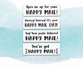 Cute Packaging Stickers Happy Post Stickers Cute Happy Mail - Etsy UK