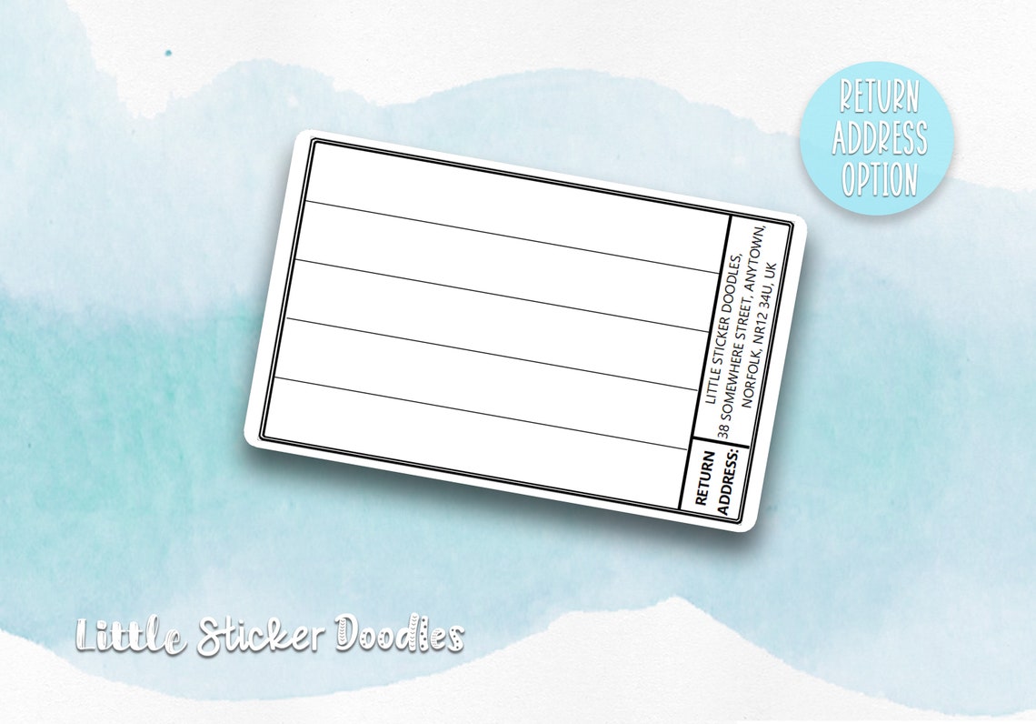 Lined Address Labels for Your Envelopes Personalised Lined - Etsy