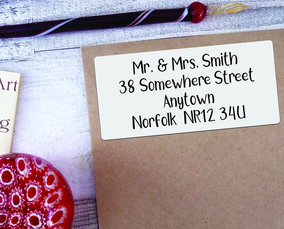 Personalised Address Stickers, Customised Address Labels, RSVP Sticker ...
