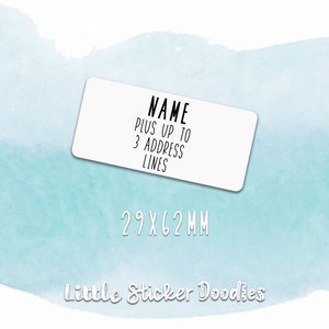 Address Stickers Customised With Your Details, Personalised RSVP ...