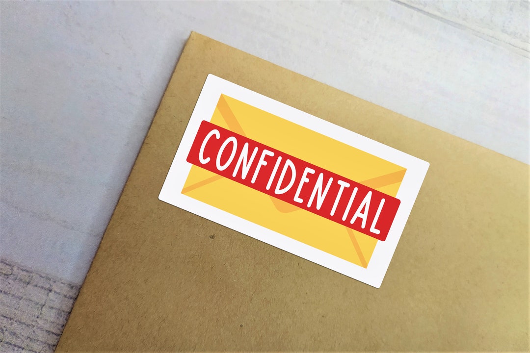 Confidential Mail Label Private Post Sticker Shipping and - Etsy