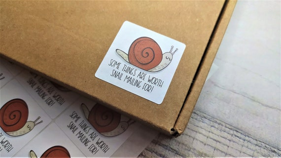 Snail Mail Stickers for Your Packaging Labels With 'snail - Etsy