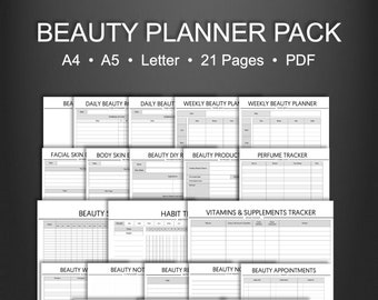 Skincare Routine Planner, Skincare Tracker, Morning and Night Beauty ...