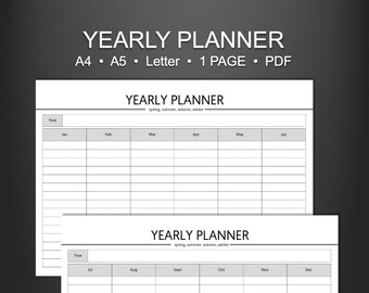 Yearly to Do List - Etsy