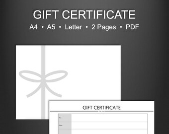 A4 Voucher Template - Etsy