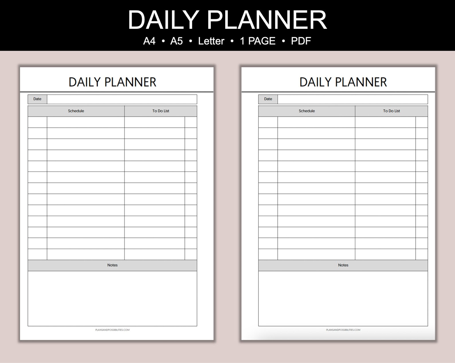 Hourly Schedule, Daily Routine Planner, Daily Meal Planner, Daily ...