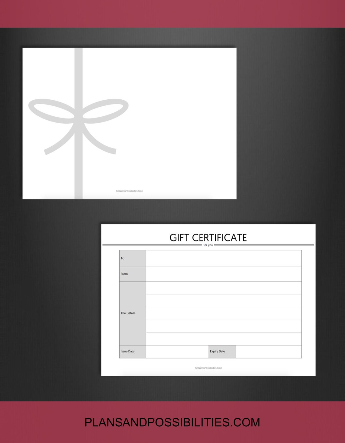 Gift Certificate Gift Voucher Gift Card Template A4 A5 - Etsy