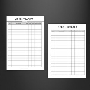 Order Tracker Template, Order Printable, Order Log, Online Shopping ...