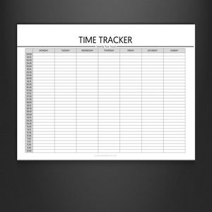 Printable Time Tracker, Time Tracker Planner, Daily Time Tracker ...