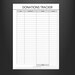 Donations Tracker Printable, Giving Tracker, Charity Donations Record ...