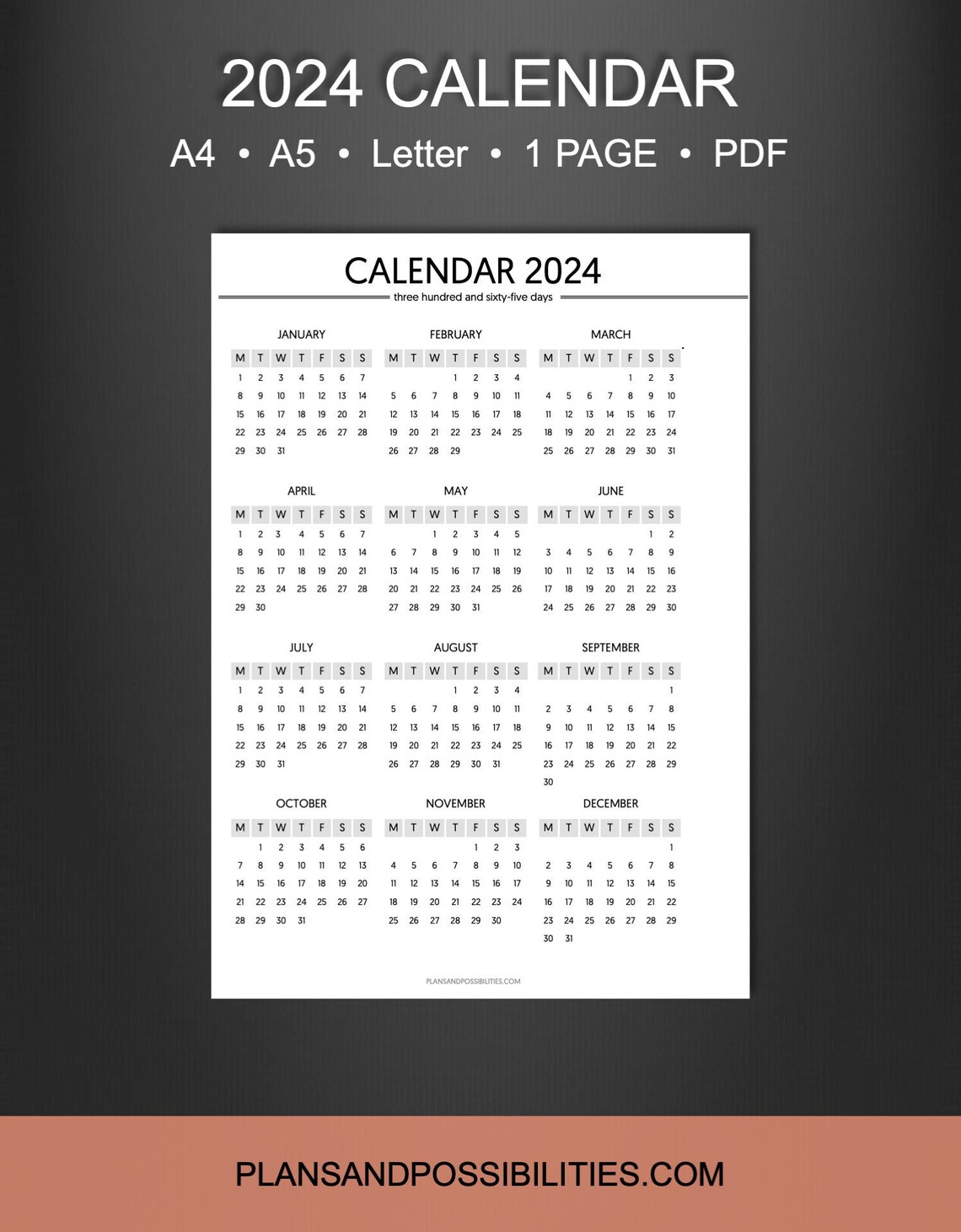 2024 Year Planner Printable PDF 2024 Calendar Insert 2024 Year On One 2024-year-planner-printable-pdf-2024-calendar-insert-2024-year-on-one