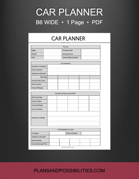 Paper Calendars & Planners Paper & Party Supplies Vehicle Service ...