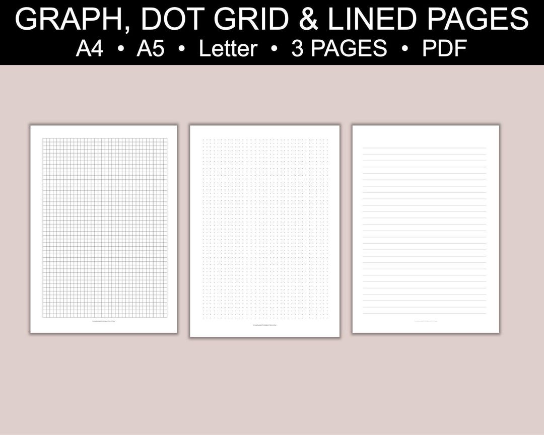 Paper Refill, Lined Paper, Printable Graph Paper Refill, Lined Paper ...