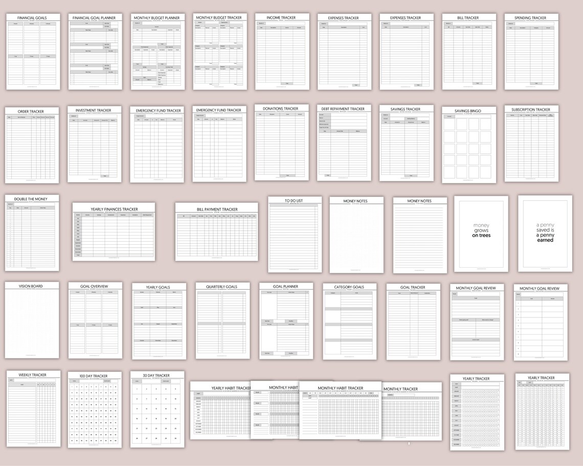 Planner Bundle Printable, Productivity Planner Printable, Life ...