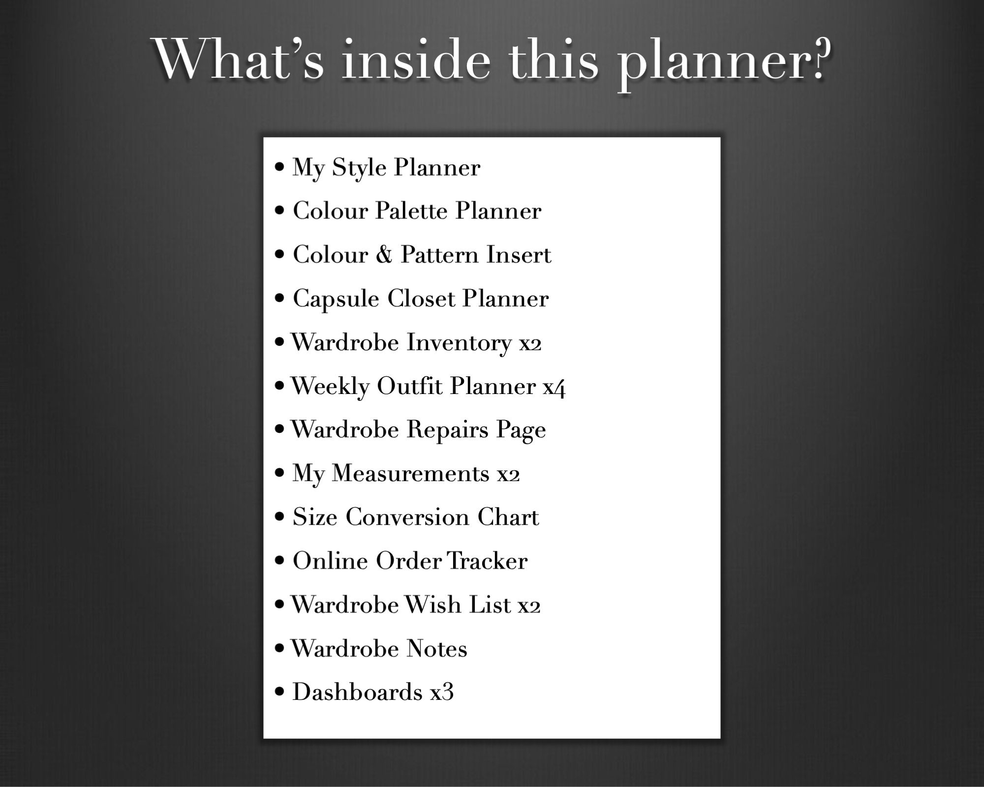 Wardrobe Planner Printable Fashion Planner Outfit Planner - Etsy UK