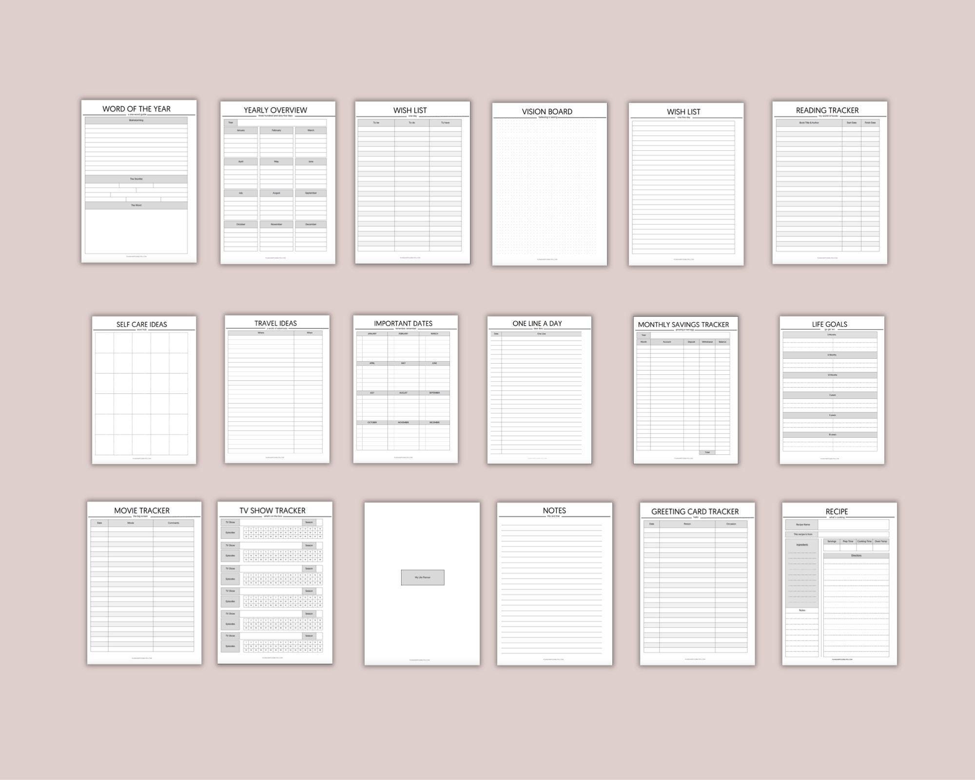 Life Planner Printable, Life Organizer, Life Binder, Manifestation ...