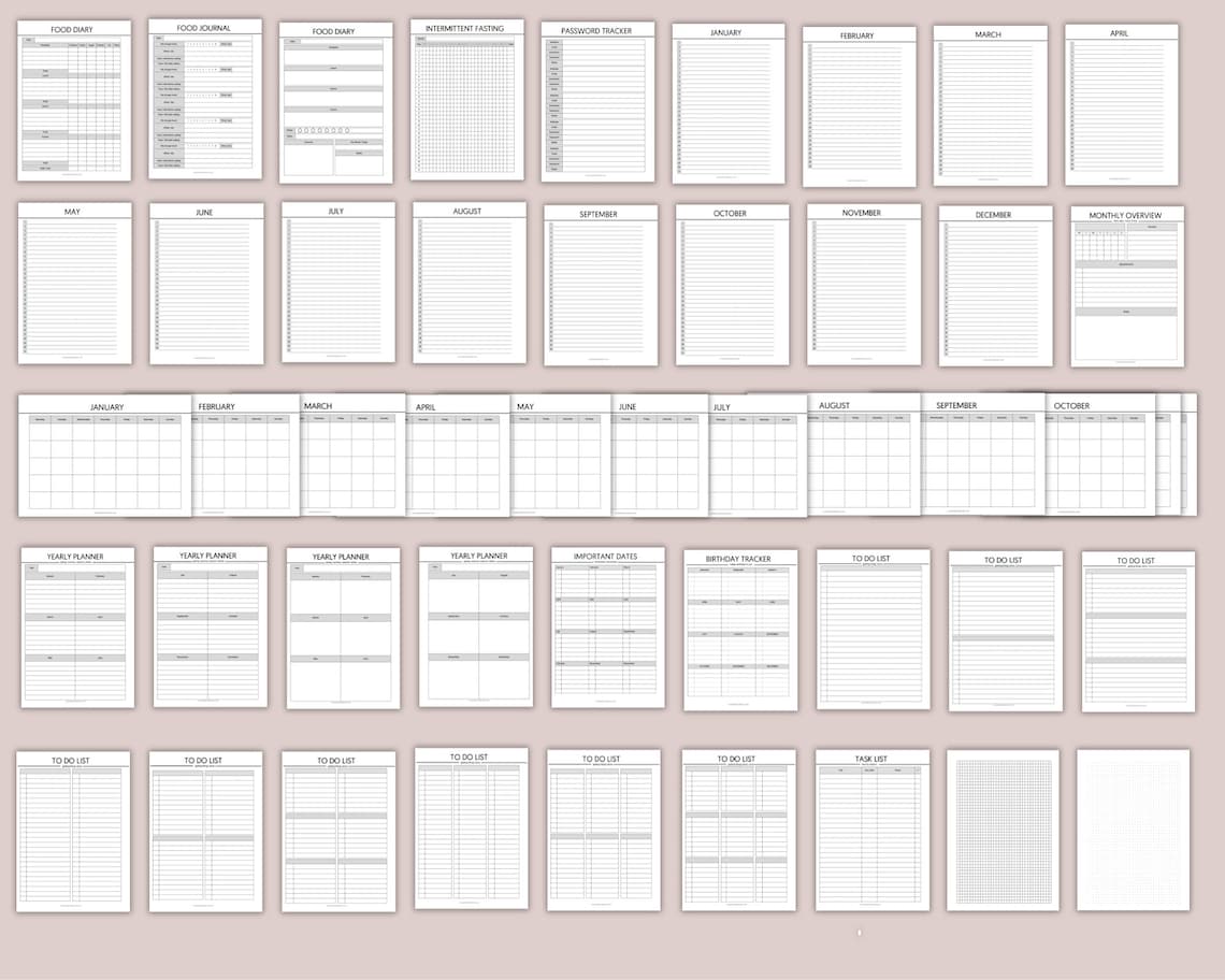 Planner Bundle Printable, Productivity Planner Printable, Life ...