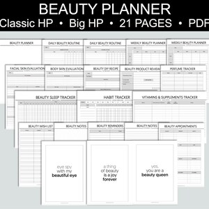 Beauty Planner Printable, Beauty Routine Planner, Self Care Planner ...
