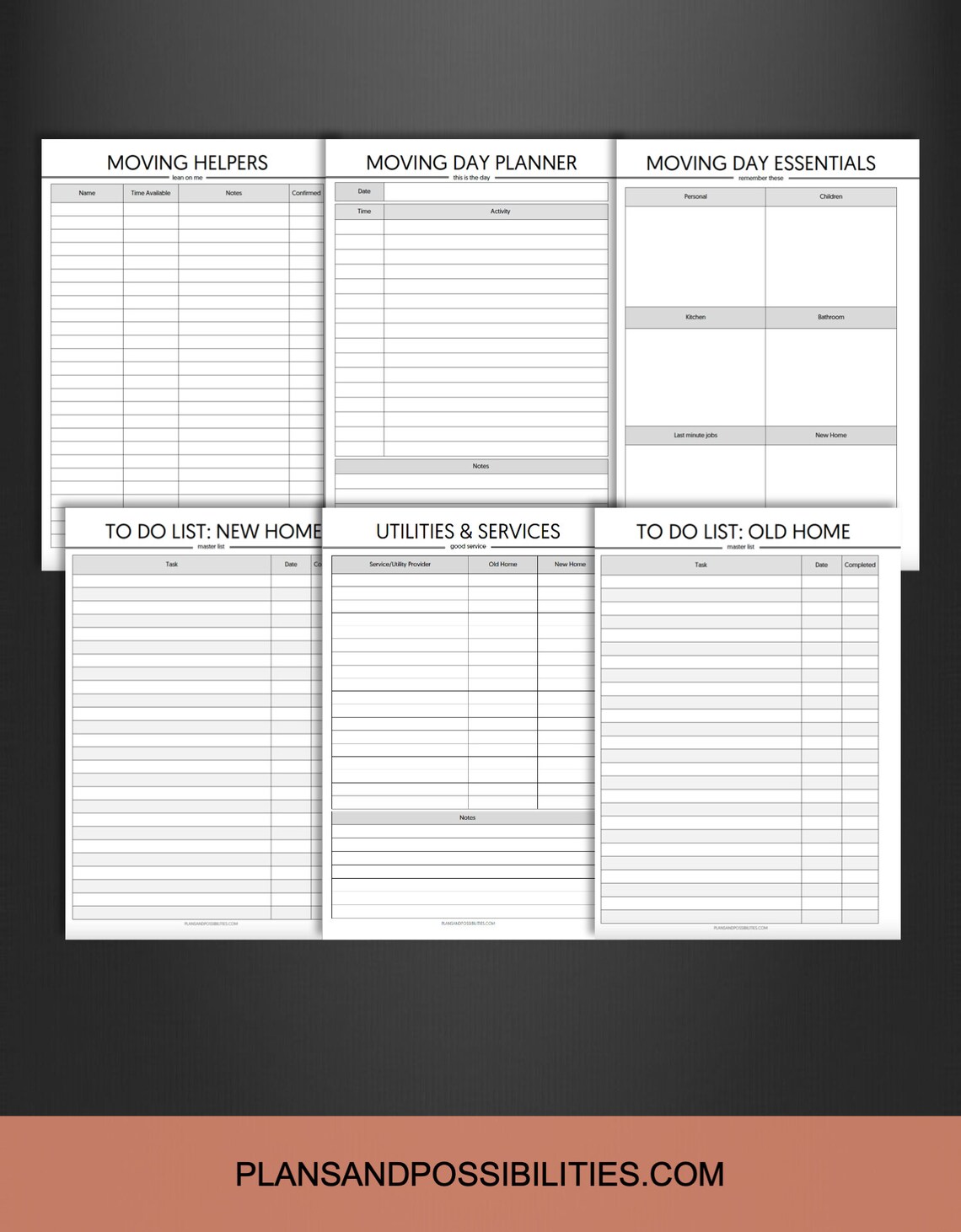 Moving Planner Printable Moving Day Checklist Moving - Etsy UK