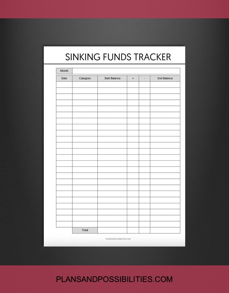 Sinking Funds Tracker Printable, Sinking Funds Binder, Sinking Funds ... Sinking Funds Tracker Printable, Sinking Funds Binder, Sinking Funds ...
