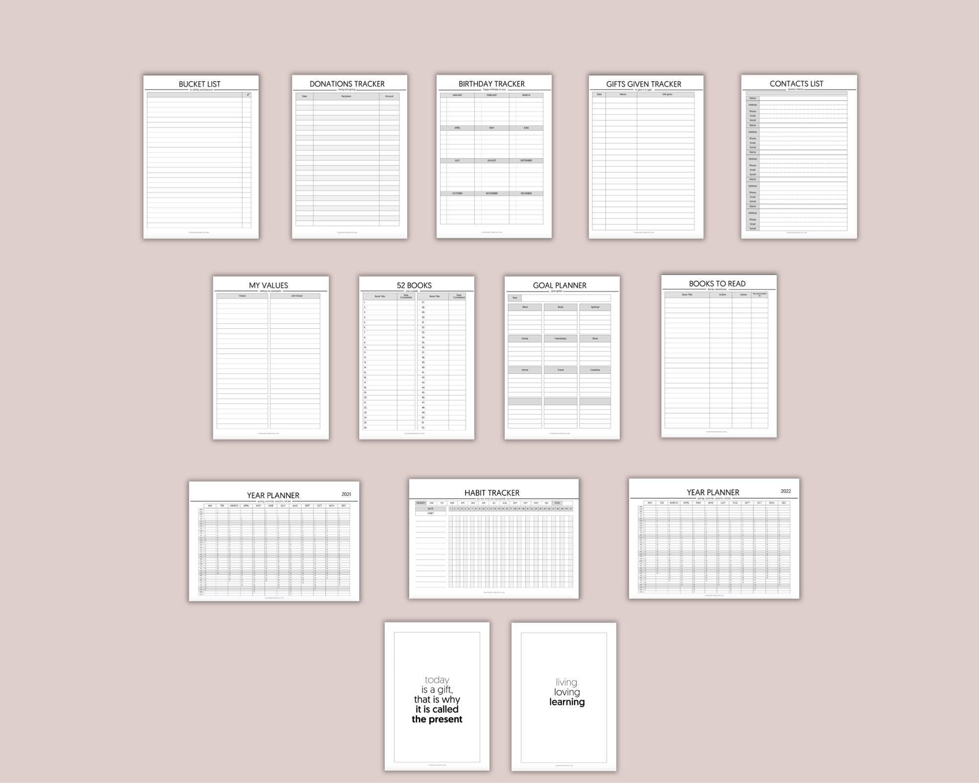 Life Planner Printable, Life Organizer, Life Binder, Manifestation ...