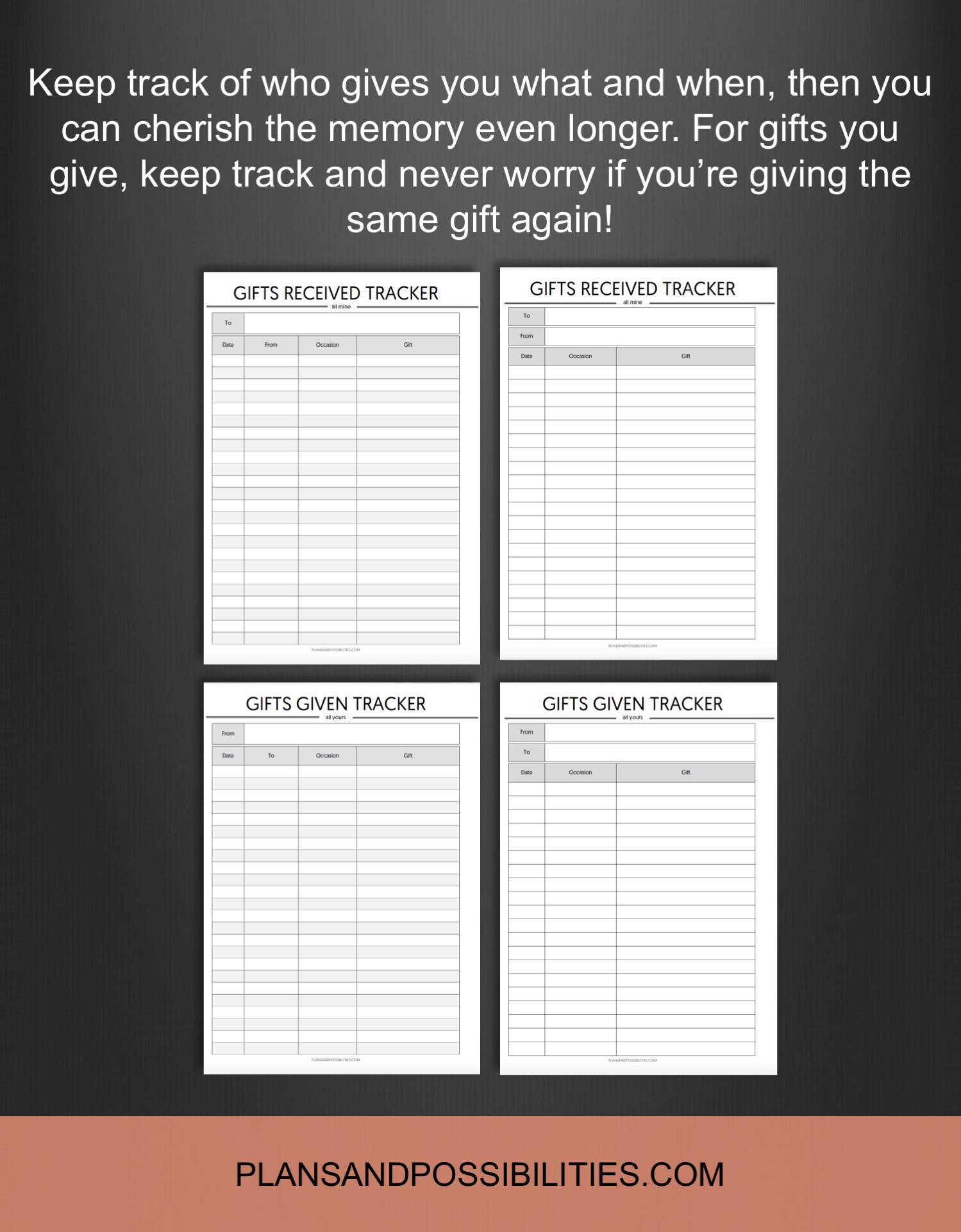 Printable Gift Tracker Wedding Gift Tracker Wedding Gift Log - Etsy