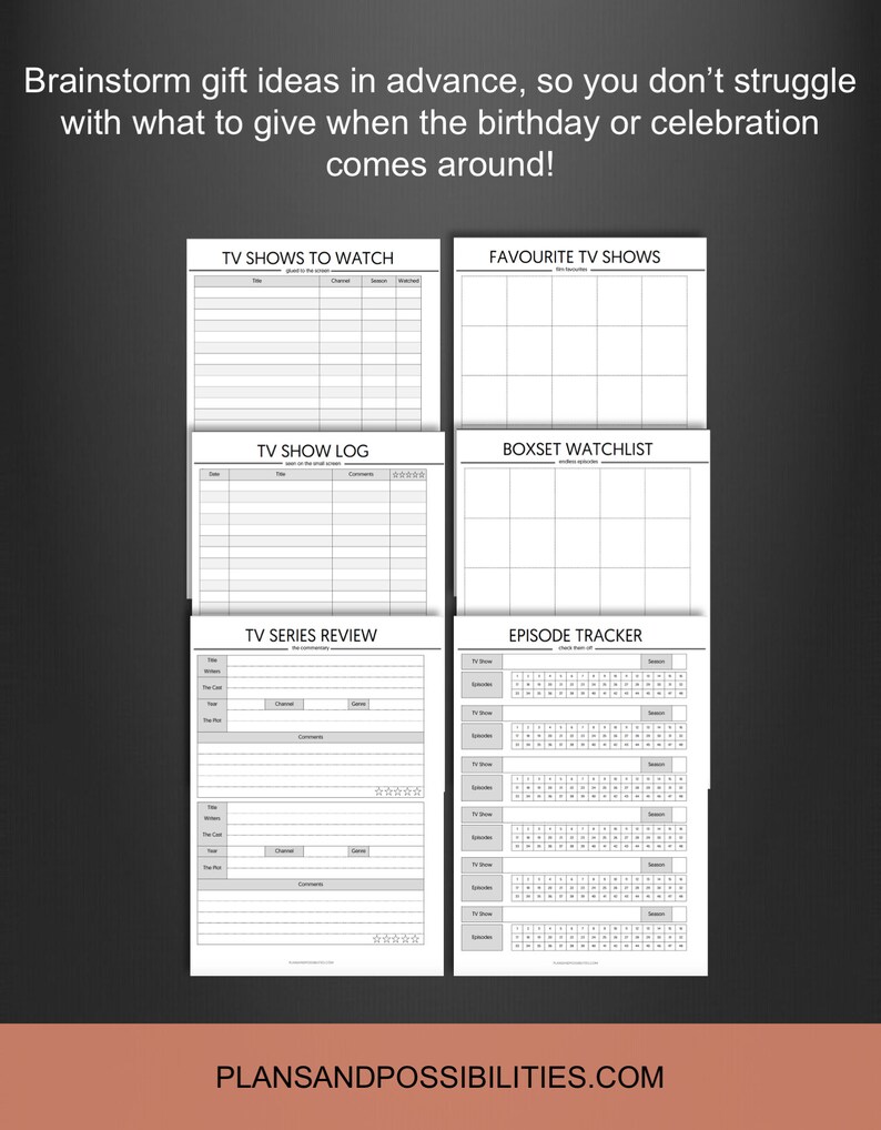 Movie Tracker Printable Movie Log Movie Journal Movie List - Etsy