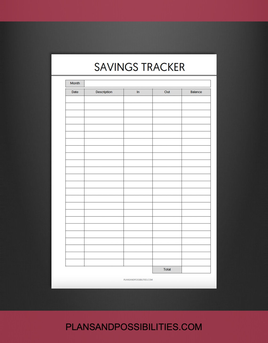 Savings Tracker Printable, Savings Log, Savings Account Tracker ...