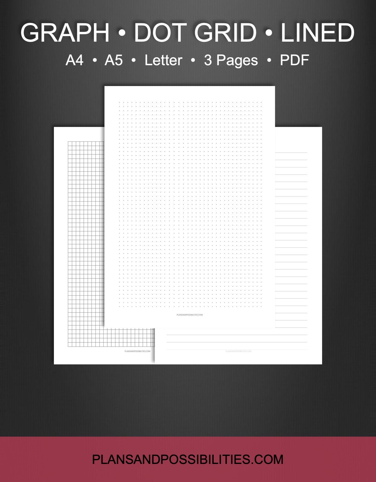 Paper Refill Lined Paper Printable Graph Paper Refill Lined Etsy Australia