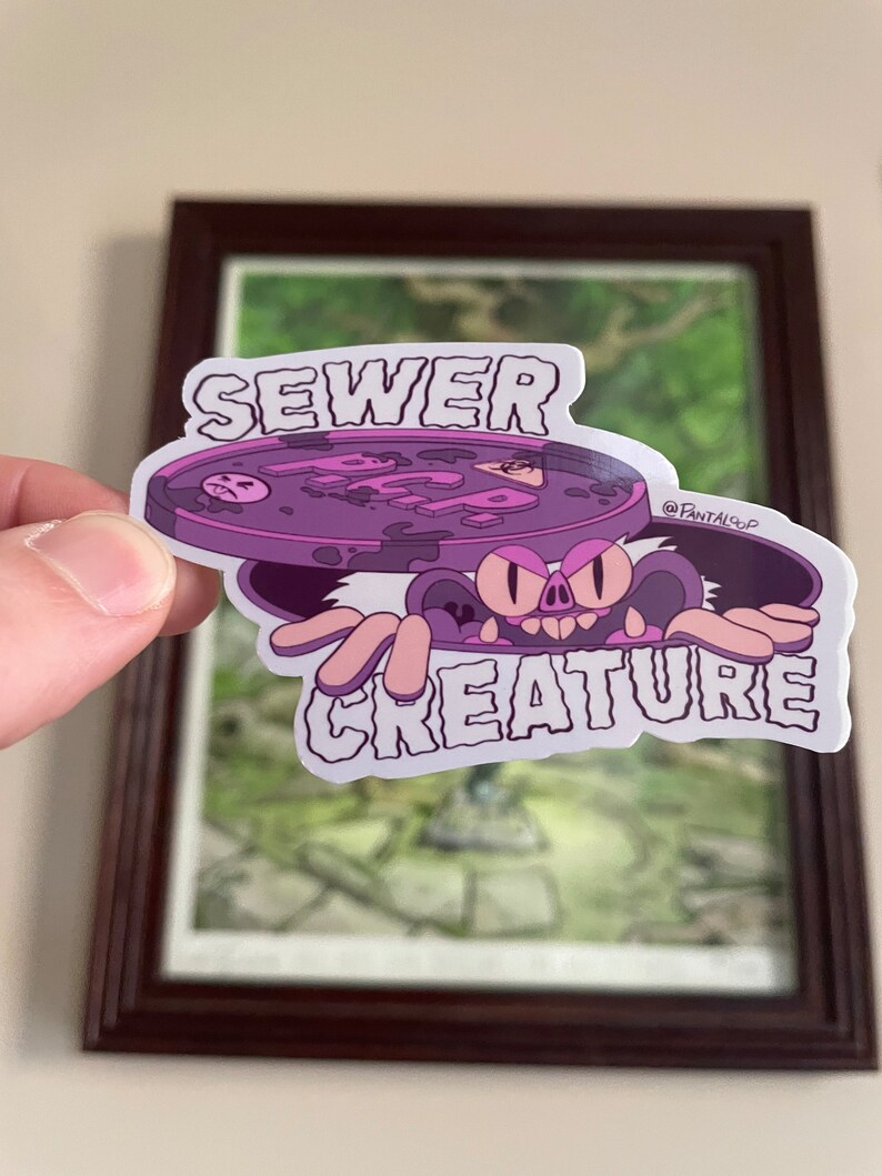 Sewer Creature STICKER - Etsy