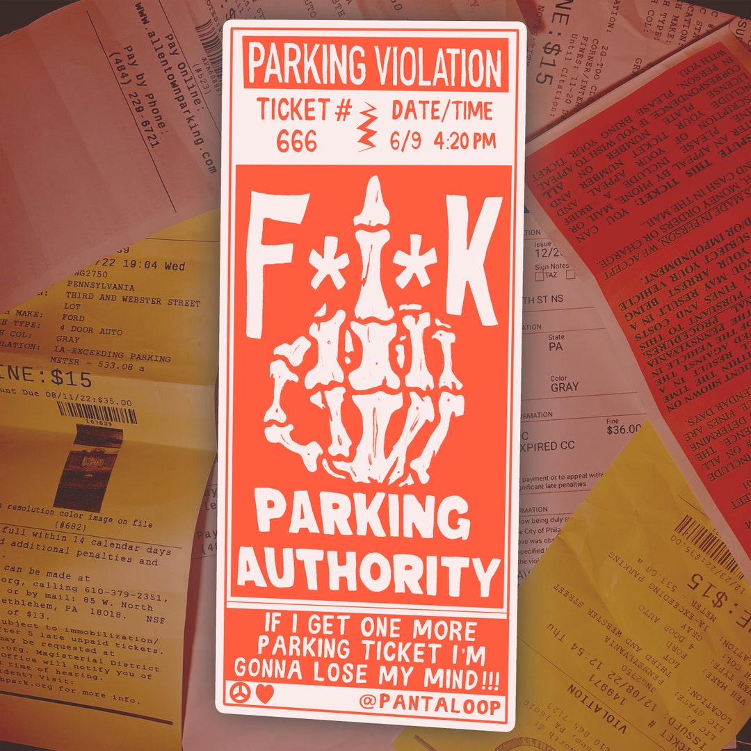 Parking Ticket Sticker - Etsy
