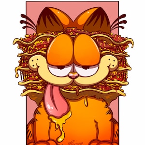 GARFIELD PRINT - (six Fan Arts) - Etsy
