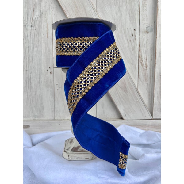 Blue Velvet Ribbon - Etsy
