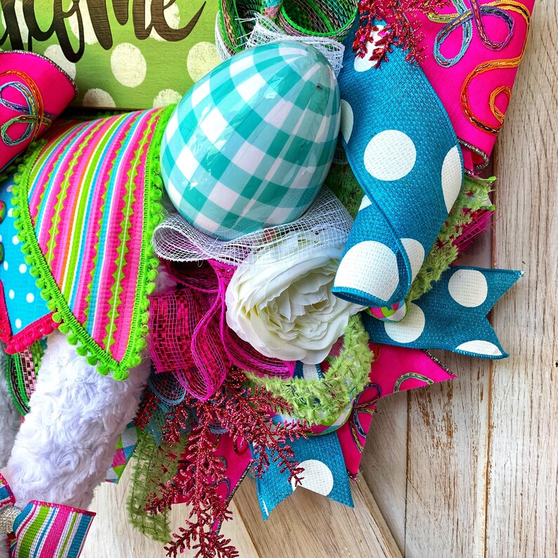 Easter Wreaths for Front Door Mad Hatter Easter - Etsy