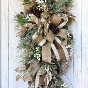 Elegant Christmas Wreath for Front Door, Religious Christmas Wreath ...