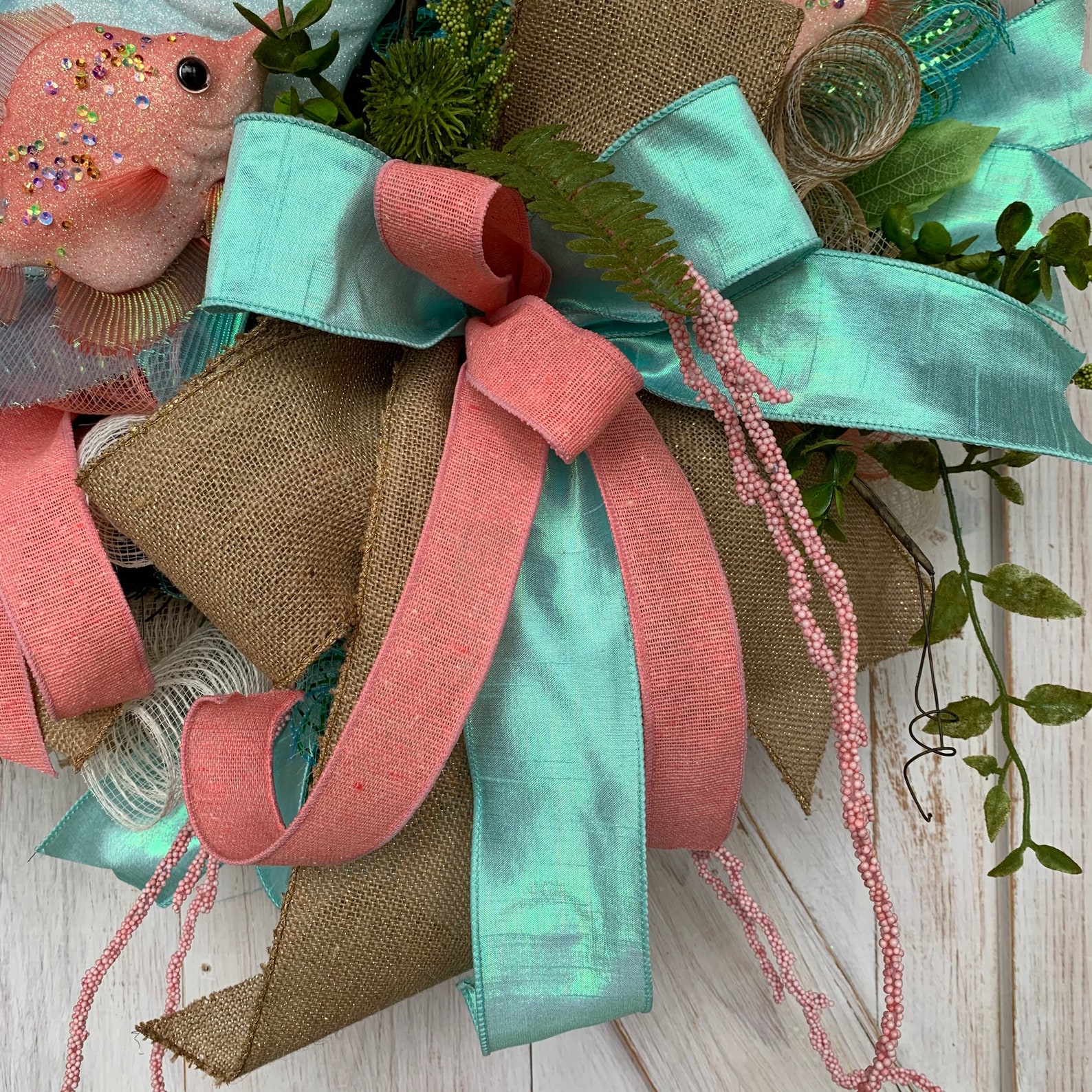Tropical Fish Wreath: Coastal Beach House Decor - Etsy