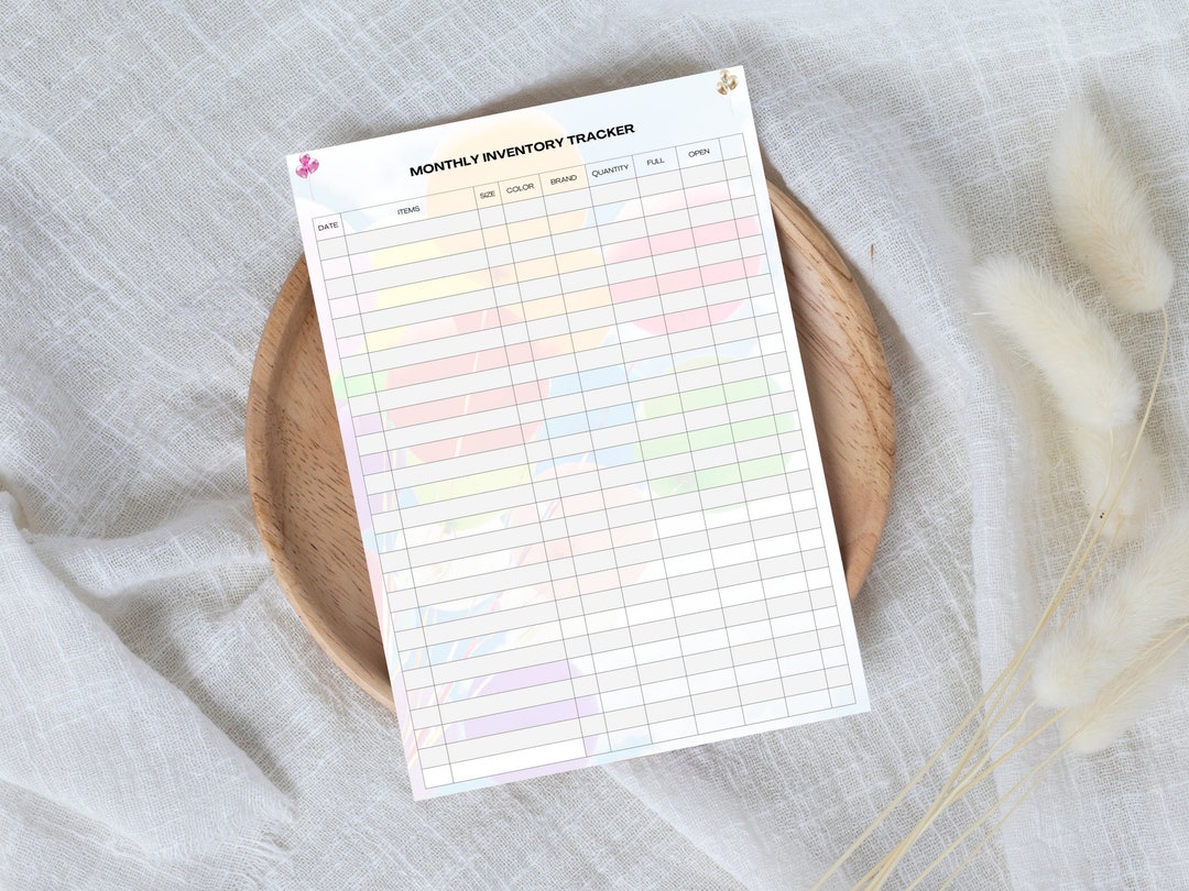 BALLOON INVENTORY TRACKER Template, Balloon Invoice, Event Decor ...