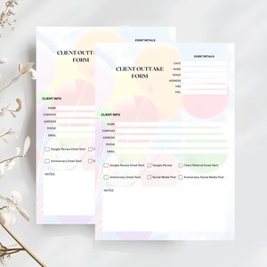 Editable Balloon CLIENT OUTTAKE FORM Template Design With Balloon ...