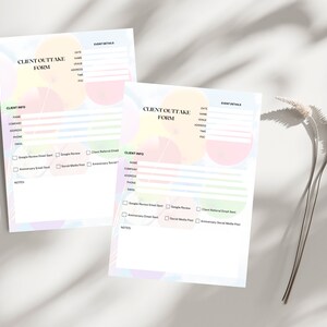 Editable Balloon CLIENT OUTTAKE FORM Template Design With Balloon ...