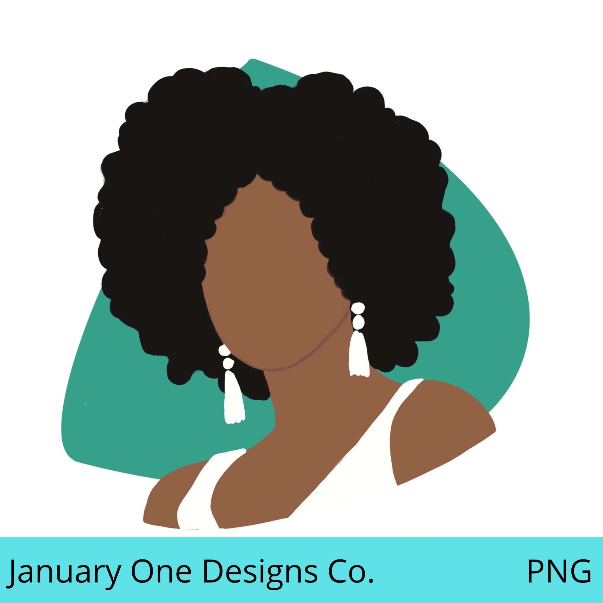 Black Women Clipart Set: Trendy Afro Fashion Illustrations (PNG Digital ...